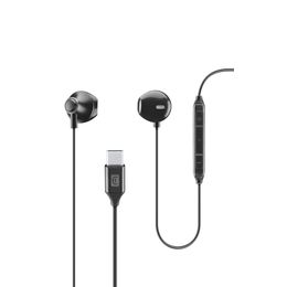 cellularline In-Ear-Kopfhörer "USB-C Kopfhörer mit Mikrofon", B:15cm H:10cm T:20cm, schwarz, Kopfhörer