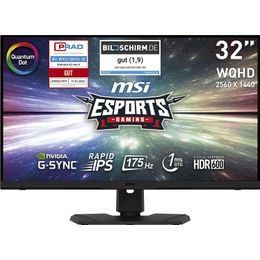 MSI Gaming-LED-Monitor "Optix MPG321QRFDE-QD", schwarz, Monitore, USB-C, h&ouml;henverstellbar, 3 Jahre Herstellergarantie