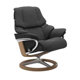 stressless "Reno" Set, Relaxsessel mit Hocker, mit Hocker, mit Signature Base, Gr&ouml;&szlig;e S, M & L, Gestell Eiche