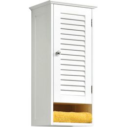 Hängeschrank SAPHIR, B:32cm H:68cm T:22,5cm, weiß, Spanplatte, Badezimmer, Schränke, "Quickset 928 Wand-Badschrank, 1 Tür, 1 Einlegeboden, 1 Nische",