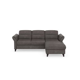 Sit & More Ecksofa SIT & MORE, B:250cm H:87cm T:163cm, grau, 100% Polyester, Wohnzimmer, Sofas, "Mellum L-Form", Federkern, wahlweise mit Bettfunktion,