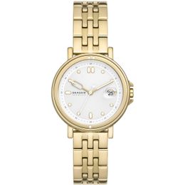 Skagen Damen Quarzuhr "SIGNATURE LILLE SPORT", gold, Armbanduhren, Armbanduhr, Damenuhr, Datum, Edelstahlarmband