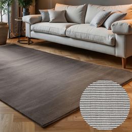 Teppich ELLE DECORATION, B:200cm H:9mm L:280cm, grau, Polypropylen, Wohnzimmer, Teppiche, "Dolomite", Wohnzimmer, Schlafzimmer, L&auml;ufer, Hoch-Tief