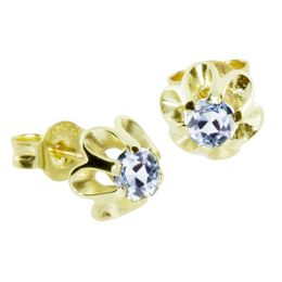 OSTSEE-SCHMUCK Damen Paar Ohrstecker "OSTSEE-SCHMUCK Ohrstecker Pia 4 mm Ohrstecker Pia 4 mm", 8 x 8mm, Gelbgold 333, gelb, Gelbgold 333, Ohrringe