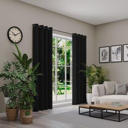 Neutex for you! Verdunkelungsvorhang NEUTEX FOR YOU, B:137cm H:180cm, schwarz, Polyester, Gardinen, "INSULA", Uni-Dimout f&uuml;r starke Verdunklung, nach Ma&szlig;