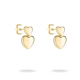 Tamaris Damen Paar Ohrstecker "Schmuck Geschenk Edelstahl Ohrringe Bold Hearts Herz", Edelstahl, gold, Edelstahl, Ohrringe