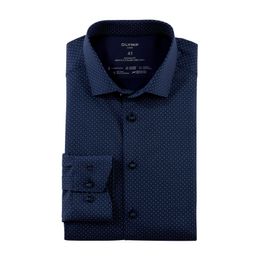 OLYMP Herren Businesshemd "Luxor 24/Seven Modern Fit", blau, Gr. 37, Web, Obermaterial: 64% Baumwolle, 27% Polyester, 9% Elasthan, Hemden, Climate