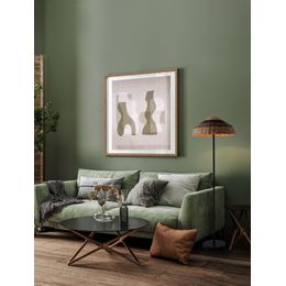 NOVA LUCE Stehlampe "CARO", 2, &Oslash; 46cm H: 147,5cm, 1 Stk.schwarz, braun, Wohnzimmer, Leuchten