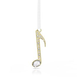 Swarovski Dekoh&auml;nger "Kristallfigur Sammelfigur Musiknote Ornament", wei&szlig;, Baumwolle, Kristallglas, Metall, Dekoh&auml;nger, Swarovski Kristall