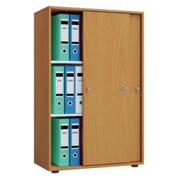 Aktenschrank Vcm, B:70cm H:111cm T:40cm, braun, Obermaterial: 100% Holz Wood., Büro, Schränke, "Vcm Büroschrank mit 3 Fächern moderner Aktenschrank