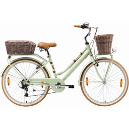 Bikestar Cityrad, 41cm, 26 Zoll (66,04cm), grün, Fahrräder, für Damen, Kettenschaltung