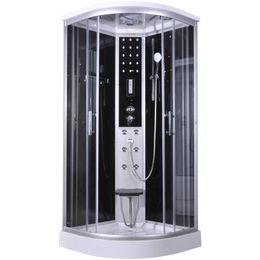 Komplettdusche Sanotechnik, B:90cm H:215cm T:90cm, silber, Duschkabinen, "Dream", mit Sitz