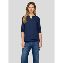 Rabe Damen Klassische Bluse "Bluse", blau, Gr. 44, unifarben, 100%Polyester, Blusen