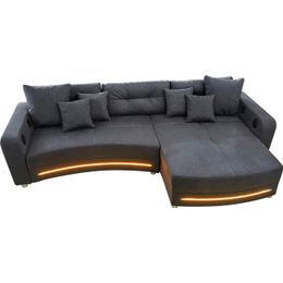 Jockenh&ouml;fer Ecksofa, B:322cm H:88cm T:120cm, grau, JOCKENH&Ouml;FER GRUPPE, Kunstleder Softlux / Luxus-Microfaser ( 100% Polyester);Luxus-Microfaser (100% Polyester),