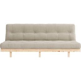 Schlafsofa Karup Design, B:190cm H:73cm T:99cm, beige, 80% Baumwolle + 20% polyester, Kinderzimmer, Sofas, "Lean", mit Bettfunktion und Futonmatratze