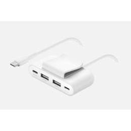 Belkin Smartphone-Dockingstation "BoostCharge 4-Port-USB-Splitter", B:7mm H:3mm T:12mm, weiß, Dockingstationen
