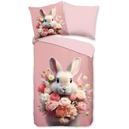 Kinderbettw&auml;sche, rosa, PURE LUXURY COLLECTION, Microfaser, Obermaterial: 100% Polyester, Bettw&auml;sche, "Cathy", Mikrofaser, 135x200, 2 Teilig,