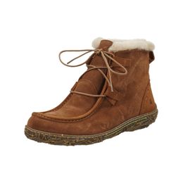 El Naturalista Damen Schnürstiefelette "El Naturalista Stiefelette Veloursleder", Gr. 36wood, Veloursleder, Schuhe