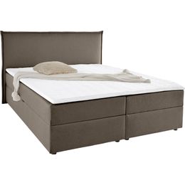 Boxbett s.Oliver "Alissia", mocca, B:178cm L:206cm, Komplettbetten, Boxbett mit Bettkasten, inkl. Topper