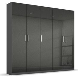 Drehtürenschrank Rauch, B:226cm H:229cm T:54cm, grau, Holzwerkstoff, Schränke, "Kleiderschrank Schrank Garderobe KOLUNA mit Hochglanz-Front",