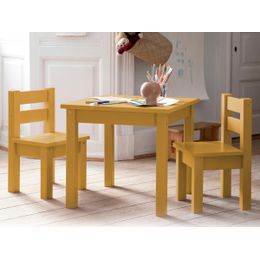 Kindersitzgruppe Hoppekids, gelb, FSC-zertifizierter Holzwerkstoff, FSC-zertifiziertes teilmassives Holz, MDF, Sitzm&ouml;bel-Sets, "MADS