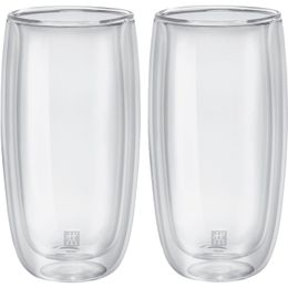 Zwilling Gläser-Set "Softdrinkglas Sorrento, 2er Set", 16,1cm, 475ml, 2 Stk., transparent, Trinkgefäße, doppelwandig, Fassungsvermögen je Glas ca.
