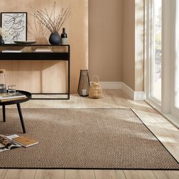 Teppich FLAIR RUGS, B:120cm H:4mm L:170cm, schwarz, Jute, Wohnzimmer, Teppiche, "Jute Diamond, handgewebt, Handweb Teppiche", 100% Jute, schöne