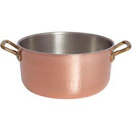 Pinti Inox PINTINOX Fleischtopf "Pinti Rame", 1,6 l + &Oslash; 16cm + H&ouml;he 9cm, braun, T&ouml;pfe, mit 2 Griffen, nicht induktionsgeeignet