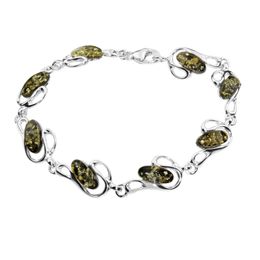 OSTSEE-SCHMUCK Damen Armband "- Ortrun - Silber 925/000 - Bernstein", Silber 925 (Sterlingsilber), silber, Silber 925 (Sterlingsilber), Armb&auml;nder