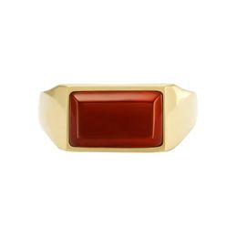Fossil Damen Fingerring "Schmuck Edelstahl Ring JEWELRY ALL STACKED UP", 21,5, Edelstahl, gold, Edelstahl, Fingerringe, mit Agate