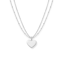 Thomas Sabo Damen Kette mit Anhänger "Herz", 45, Silber 925 (Sterlingsilber), silber, Silber 925 (Sterlingsilber), Halsketten