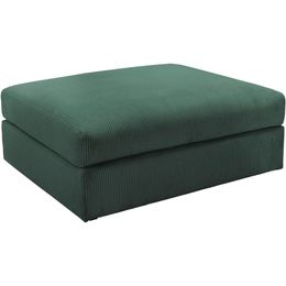 Polsterhocker Home Affaire, B:101cm H:52cm T:97cm, grün, 100% Polyester, Hocker, "Soft&Cosy XL, B: 101 cm", Mega-Hocker, in Cord oder