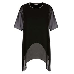Alba Moda Damen Kurzarmshirt "Longshirt Longshirt", schwarz, Gr. 34, Obermaterial: 95% Viskose CV. 5% Elasthan EL., Shirts