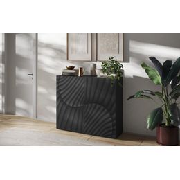 Highboard Inosign, B:121cm H:123cm T:42cm, schwarz, Wohnzimmer, Sideboards, "Snake, Kommode, Anrichte, Stauraumm&ouml;bel, H&ouml;he 123 cm, Breite 121 cm",