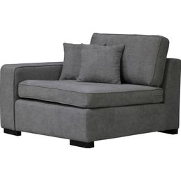 Sofaelement Home Affaire, B:110cm H:86cm T:100cm, grau, Polsterelemente, "Skara", Modul zum eigenen Zusammenstellen, in vielen Bezugsqualit&auml;ten