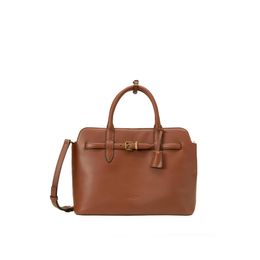 Marc O'Polo MARC O'POLO Damen Shopper "aus edlem Rindleder", braun, Leder, unifarben, Taschen