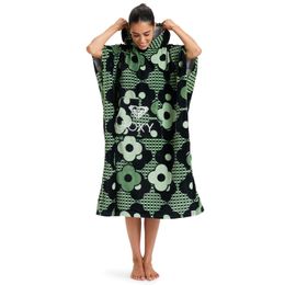 Badeponcho Roxy, grau, 100% Baumwolle, Hausmäntel, "Stay Magical Printed"