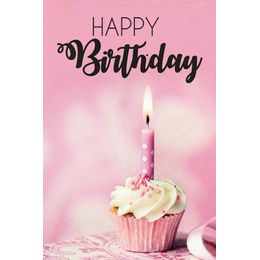 Metallbild queence, B:30cm H:20cm, weiß, Bilder, "Birthday Cupcake"