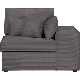 Sofaelement OTTO HOME, B:100cm H:75cm T:100cm, grau, 100% Polyester, Polsterelemente, "Florid", als Teil eines Modulsofas,, fester Sitzkomfort, auch