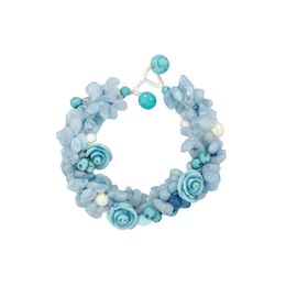 Damen Armband "Rosabella", blau, Collezione Alessandro, Glas, Armb&auml;nder