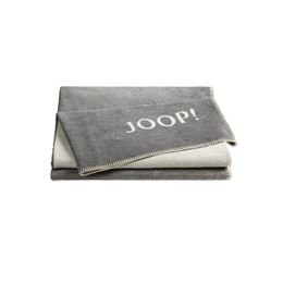 JOOP! Wohndecke JOOP, B:150cm, grau, Obermaterial: 58% Baumwolle CO. 35% Polyacryl PAN. 7% Polyester PES., Wohndecken, "Wohndecken 1er Pack"