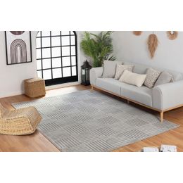 Teppich LIVABLISS, B:120cm H:11mm L:170cm, grau, Kunstfaser, Wohnzimmer, Teppiche, "CURICO"