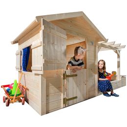 Weka Kinder Spielhaus "Tabaluga Spielplatz", beige, Holzwerkstoff, B:286cm H:154cm T:153cm, Spielh&auml;user, BxTxH: 286x153x154 cm