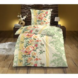 Bettw&auml;sche Kinzler, gelb, Renforc&eacute;, Obermaterial: 100% Baumwolle, Jugendzimmer, Bettw&auml;sche, "Carmen", aus Baumwoll-Renforc&eacute;