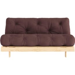 Daybett Karup Design, B:160cm H:85cm, braun, Bezug: 80% Baumwolle, 20% Polyester, Daybetten, "Daybett Roots Schlafsofa – Gästebett & Sofa aus