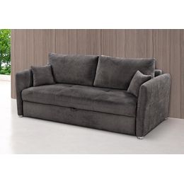 Jockenh&ouml;fer Schlafsofa, B:166cm H:90cm T:102cm, grau, JOCKENH&Ouml;FER GRUPPE, Luxus-Microfaser (100% Polyester);Zierkissen: 100% Polyester, Jugendzimmer, Sofas,