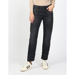 Gang Damen Loose-fit-Jeans "94AMELIE STRAIGHT", schwarz, Gr. 26, Denim/Jeans, Obermaterial: 91% Baumwolle, 7% Polyester, 2% Elasthan, Jeans