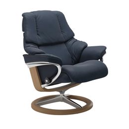 stressless "Reno" Set, Relaxsessel mit Hocker, mit Hocker, mit Signature Base, Gr&ouml;&szlig;e S, M & L, Gestell Eiche