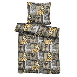 Bettw&auml;sche Apelt, grau, Satin (Bio-Baumwolle), Obermaterial: 100% Baumwolle, Bettw&auml;sche, "Isabella Gots", Paysleymuster