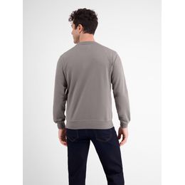 Lerros Herren Sweatshirt "Lerros Leichter Sweater in Strukturqualit&auml;t", grau, Gr. S, 50% Baumwolle, 50% Polyester, Sweatshirts